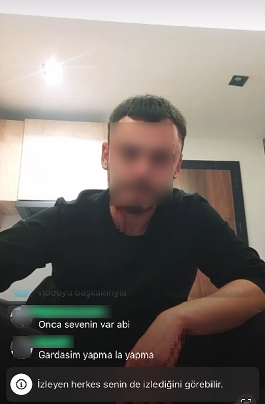 Bursa’da canlı yayında kendisine zarar vermeye kalktı! Polis eve baskın ...