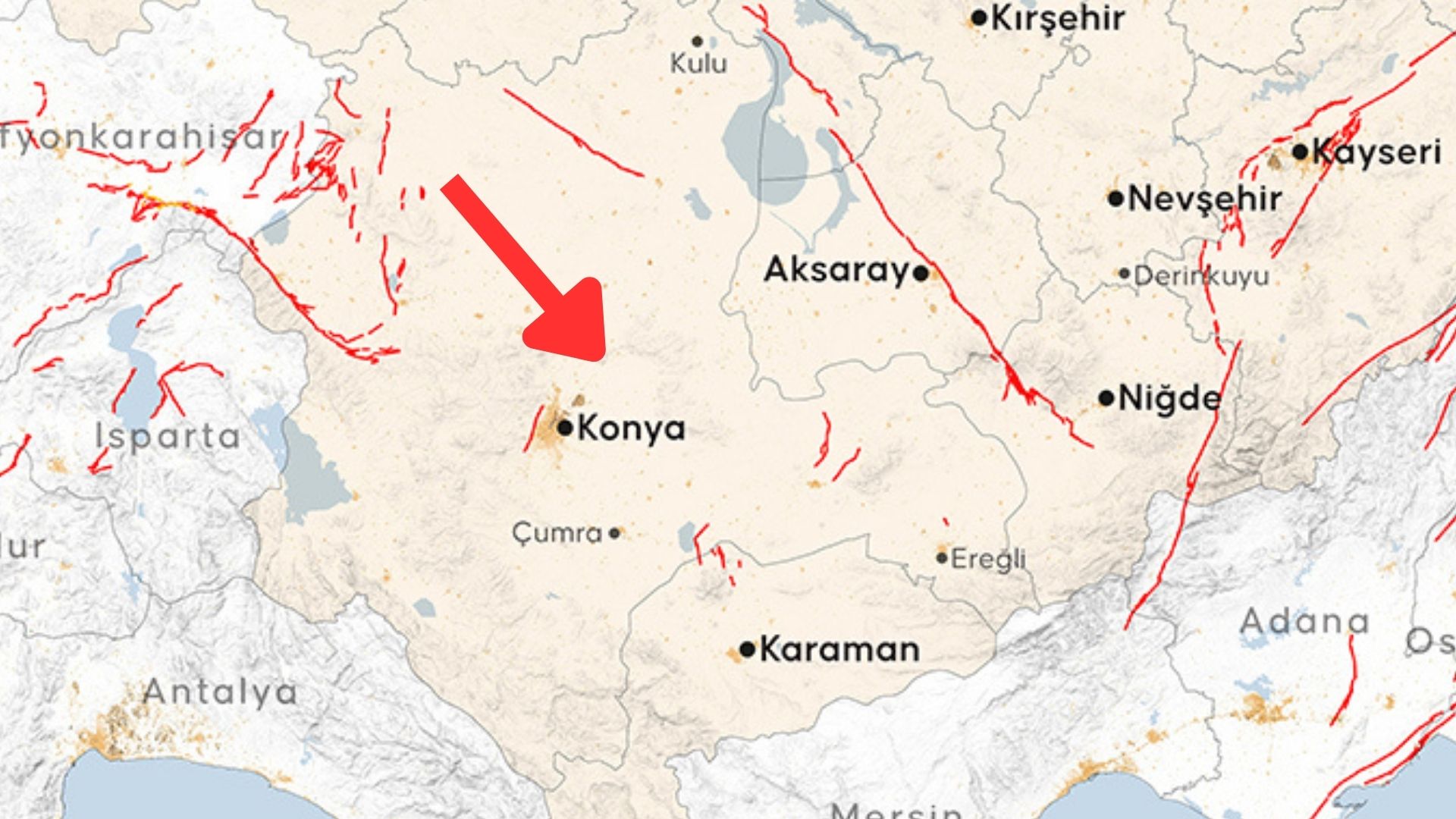 Konya deprem bölgesi mi? 2025 Konya fay hattı haritasına göre deprem ...