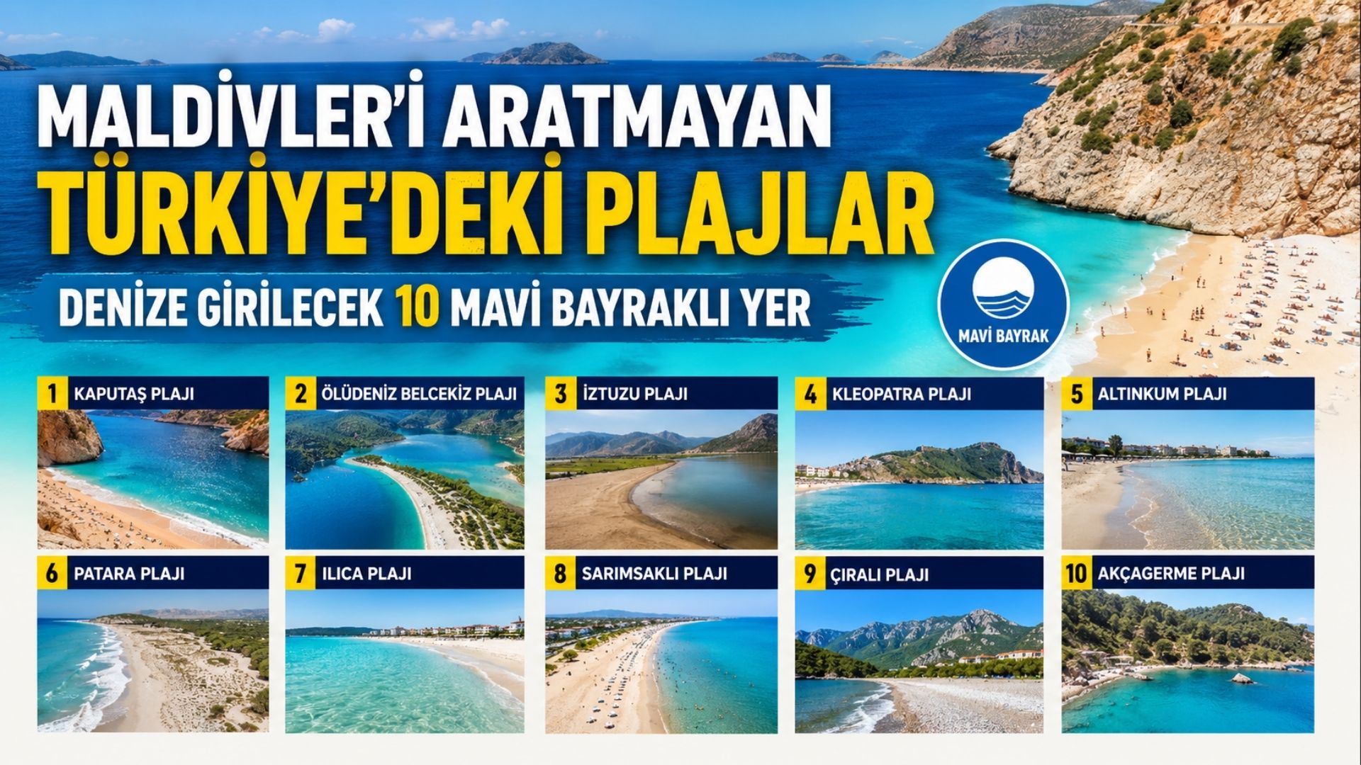Türkiye’nin Maldivleri: En popüler 10 mavi bayraklı plaj